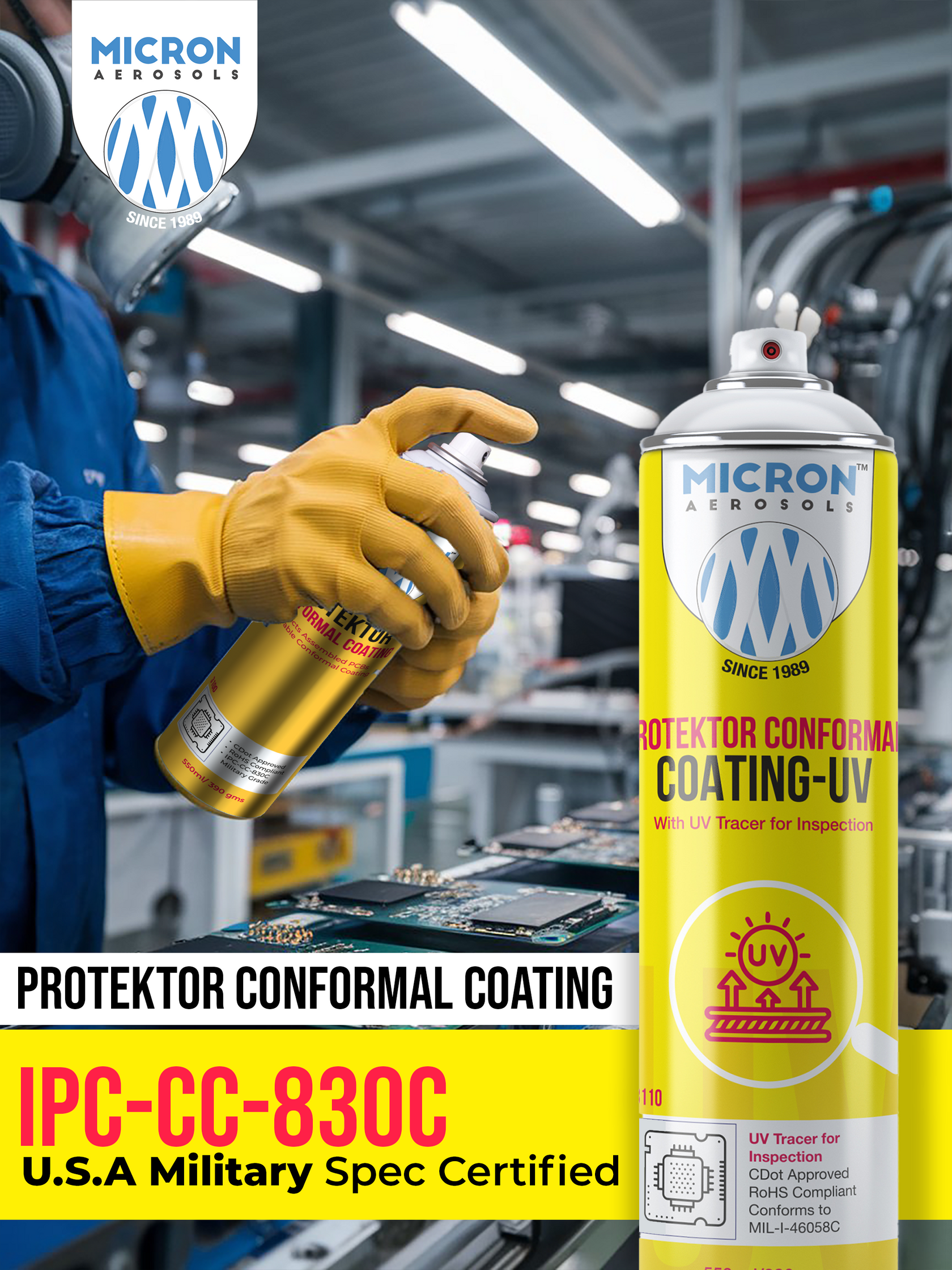 Protektor® Conformal Coating - Superior PCB Protection – Micron Aerosols™