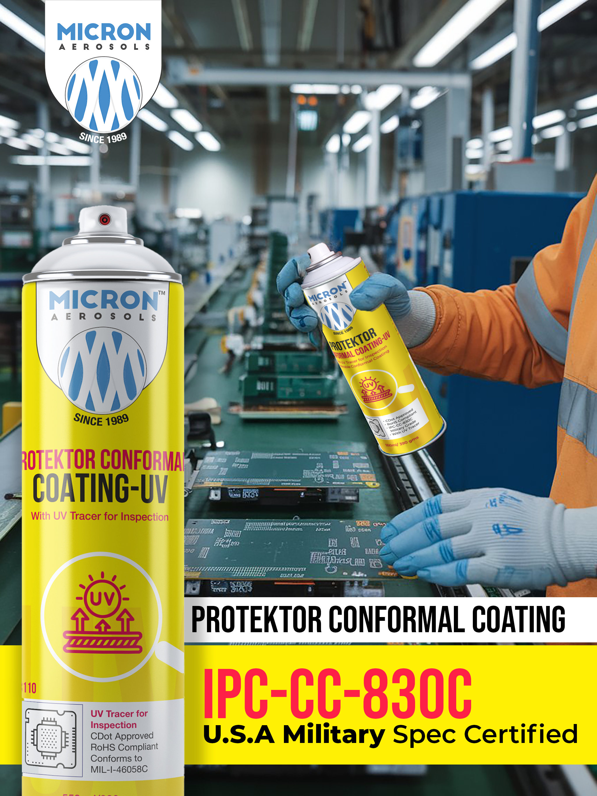 Protektor® Conformal Coating - Superior PCB Protection – Micron Aerosols™